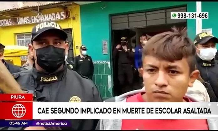 Piura Cae Segundo Implicado En Muerte De Escolar Asaltada