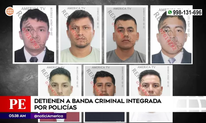 Policías detenidos por integrar banda criminal