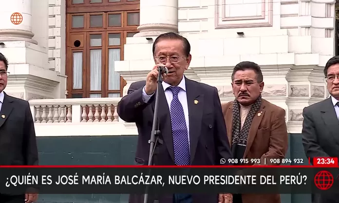 ¿Quién es José María Balcázar? Perfil del nuevo presidente