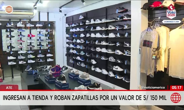 Robo de zapatillas en tienda de Ate