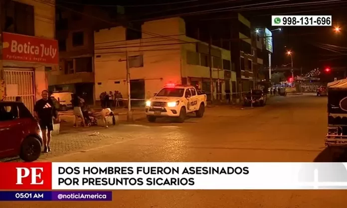San Juan de Lurigancho: Dos hombres fueron asesinados por presuntos sicarios