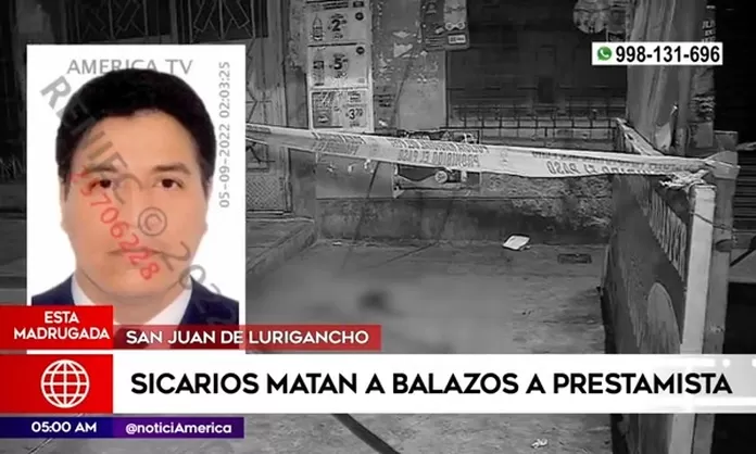 San Juan de Lurigancho: Sicarios matan a balazos a prestamista
