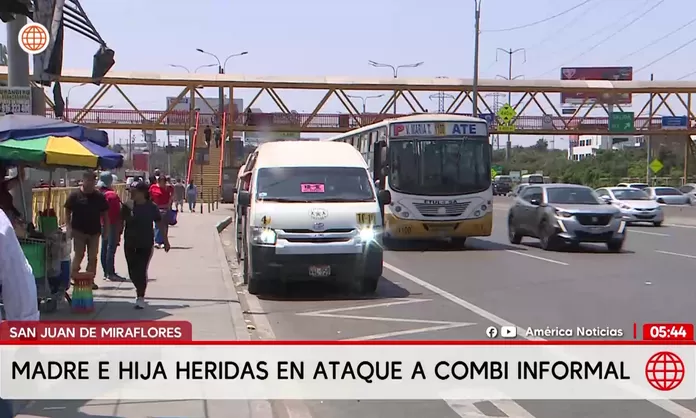 San Juan de Miraflores: Madre e hija heridas ataque a combi