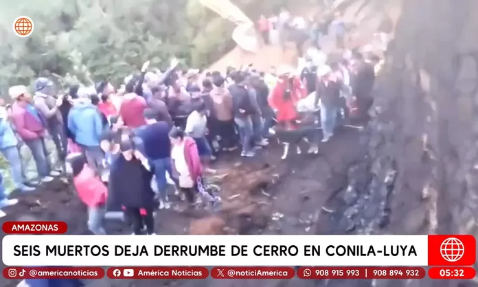 Amazonas: Derrumbe de cerro deja seis muertos en Conila