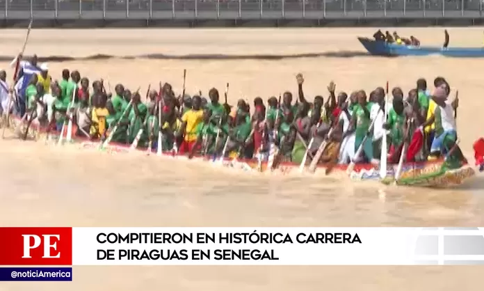 Senegal: compitieron en histórica carrera de piraguas