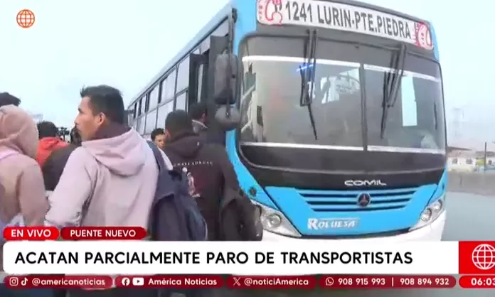Sigue en vivo el paro parcial de transportistas en Lima hoy