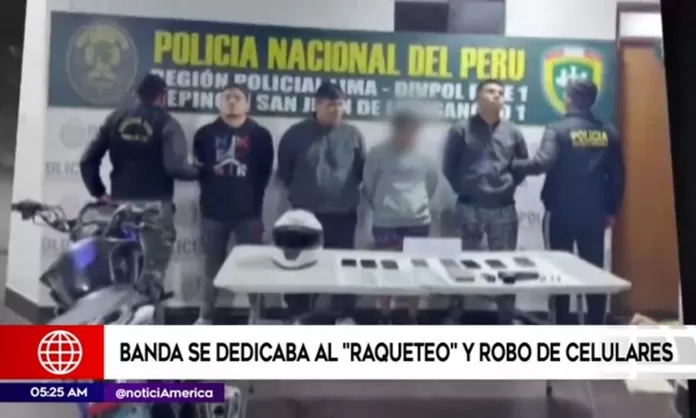 SJL: banda se dedicaba al “raqueteo” y robo de celulares