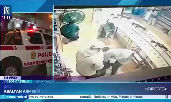 Asaltan armería en Surco y roban decenas de armas
