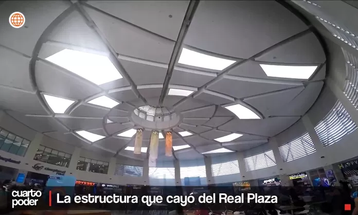 La estructura que cayó del Real Plaza