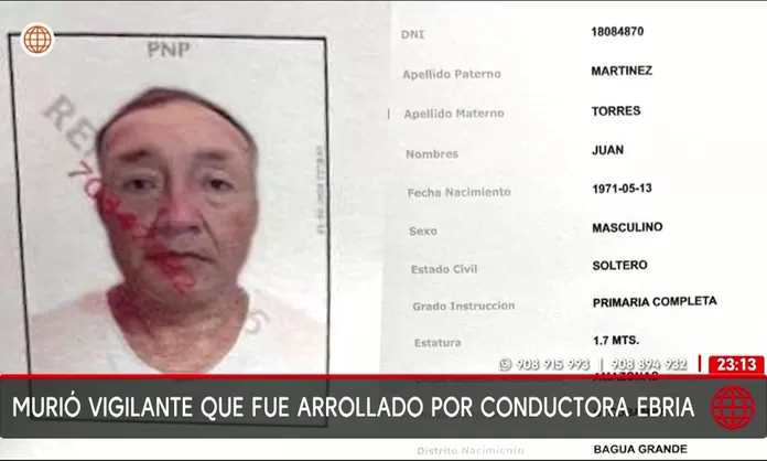 Trujillo: Fallece vigilante atropellado por mujer ebria