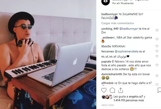 Bad Bunny publica foto desnudo y así reaccionan sus fans