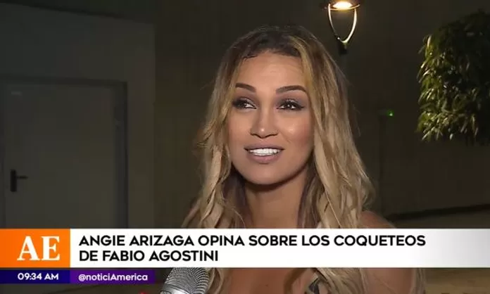 Angie Arizaga 'cuadró' a Fabio Agostini por reiterados piropos en EEG