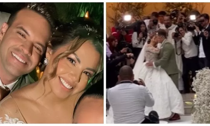 ¡Besos y fuegos articiales! Estrella Torres se casó con Kevin Salas y ...