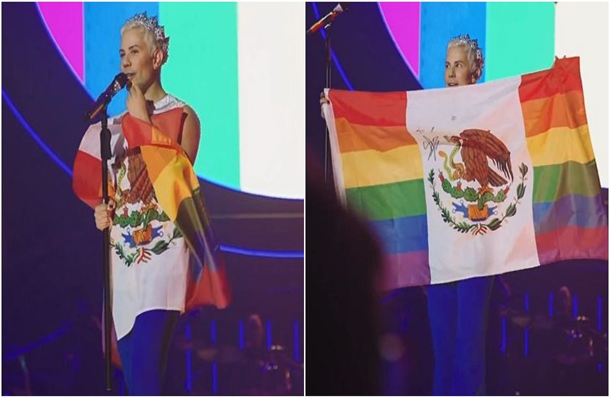 Christian Chávez desató polémica por ‘intervenir’ bandera de México con ...