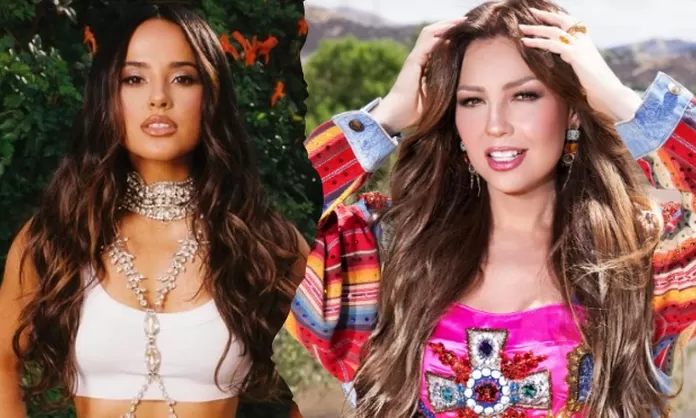 ¿Pelearon? Así captaron a Thalía y Becky G en los LATINAMAs