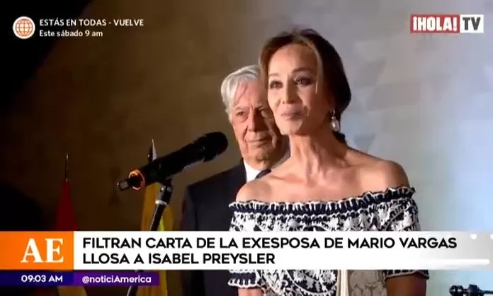 Filtran supuesta carta que le escribió Patricia Llosa a Isabel Preysler cuando inició su romance ...