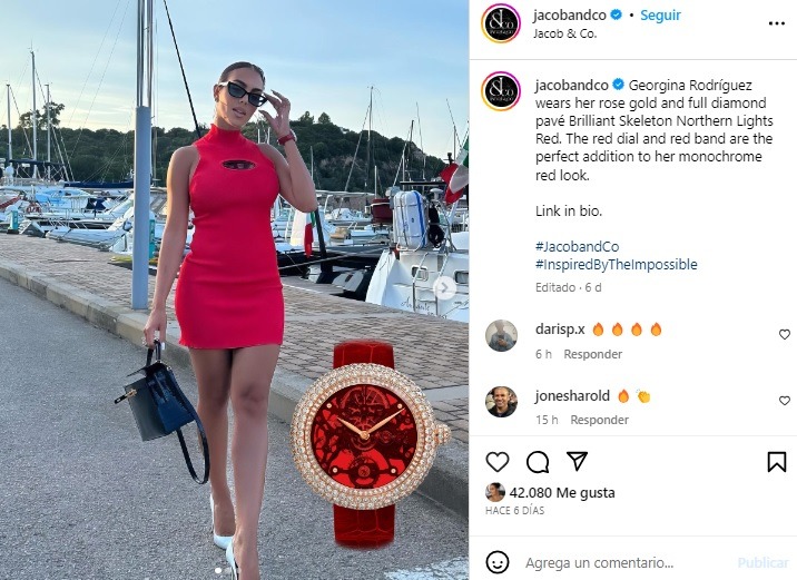 Georgina Rodríguez presumió lujoso reloj de diamantes de 100 mil ...