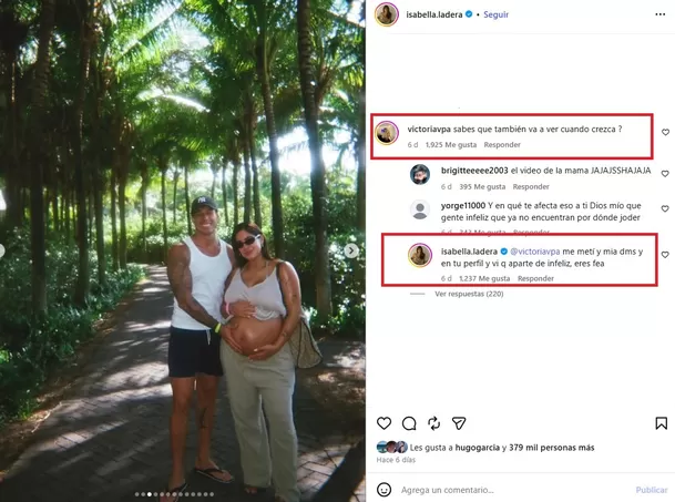 Isabella Ladera explota con hater y le dice "fea e infeliz"
