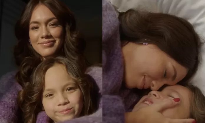 Jazmín Pinedo y su hija Khaleesi en un sesión de fotos