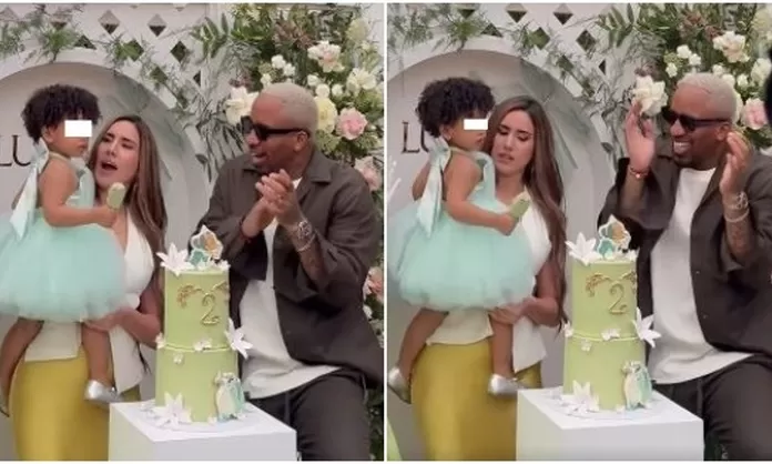 Farfán junto a Darinka Ramírez en cumpleaños de su Luana