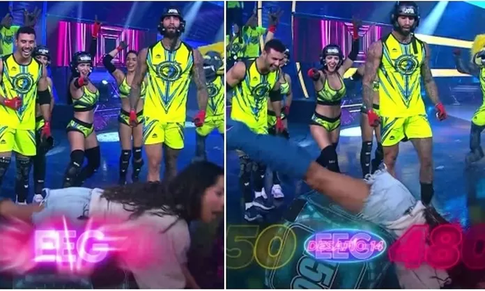 Katia Palma sufrió bochornosa caída al celebrar victoria