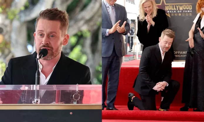 Macaulay Culkin y su estrella en el Paseo de la Fama de Hollywood