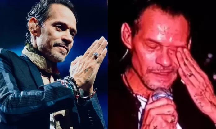 Marc Anthony lloró durante su concierto en Cancún