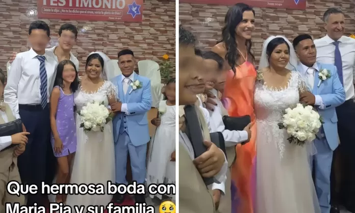 María Pía Copello y su esposo, padrinos de boda de su nana