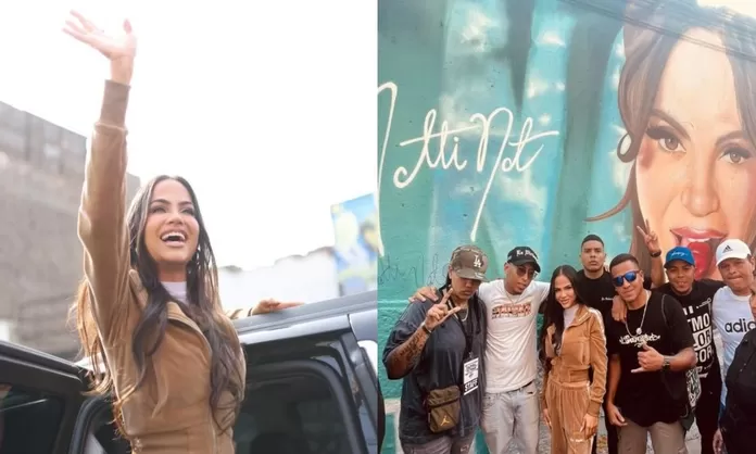 Natti Natasha se emocionó con mural en su honor en Lima