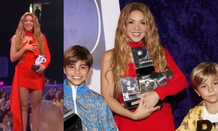 Shakira arrasó en Premios Juventud y celebró con sus hijos Milan y Sasha