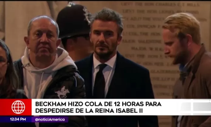 Beckham hizo cola de 12 horas para despedirse de Isabel II