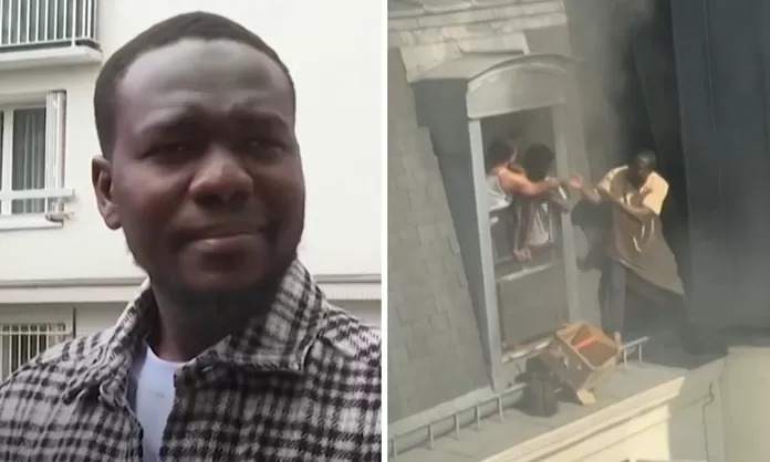 Migrante salva a seis durante incendio en edificio en París