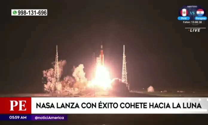 Nasa lanzó con éxito cohete hacia la Luna